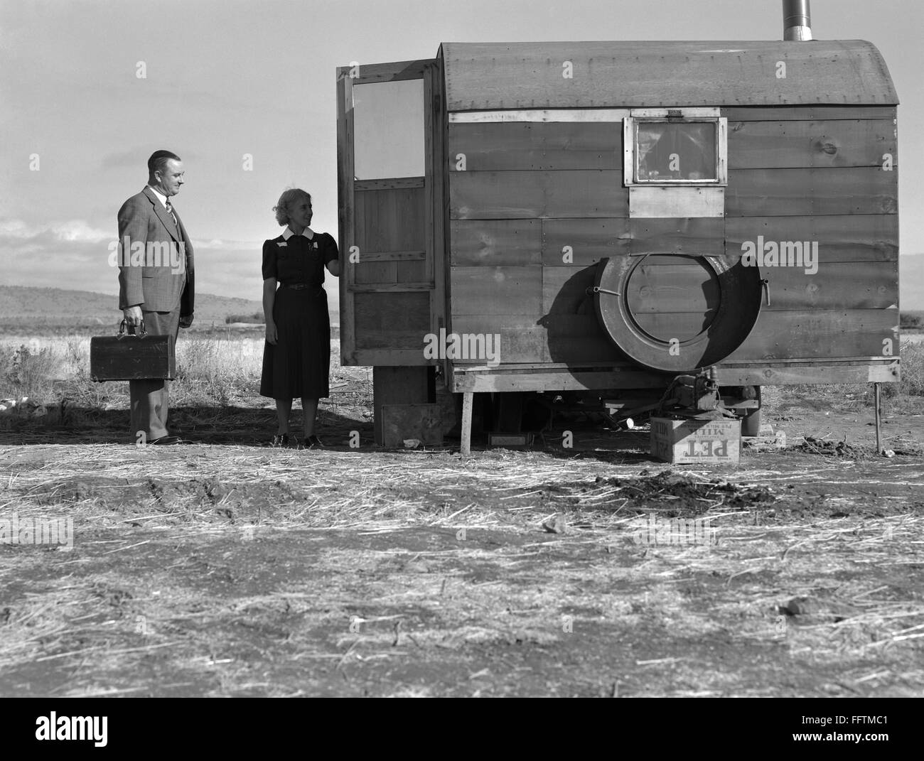 TRAVELING DOCTOR, 1939. /nA nurse at a camp for migrant workers ...