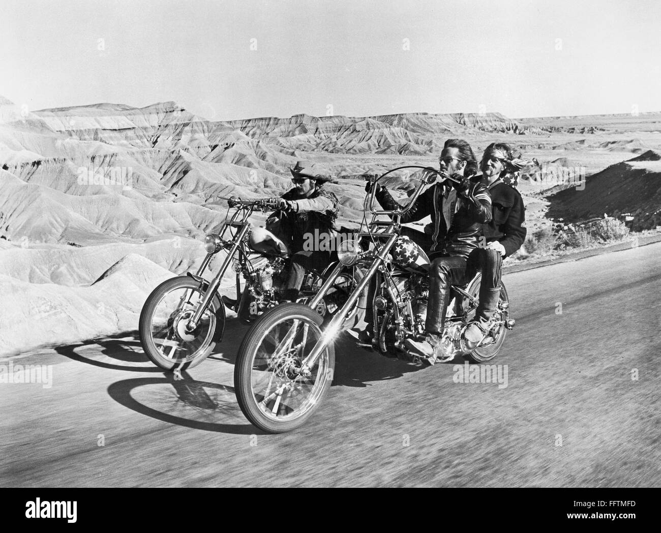 FILM: EASY RIDER, 1969. /nPeter Fonda (right foreground) and Dennis ...