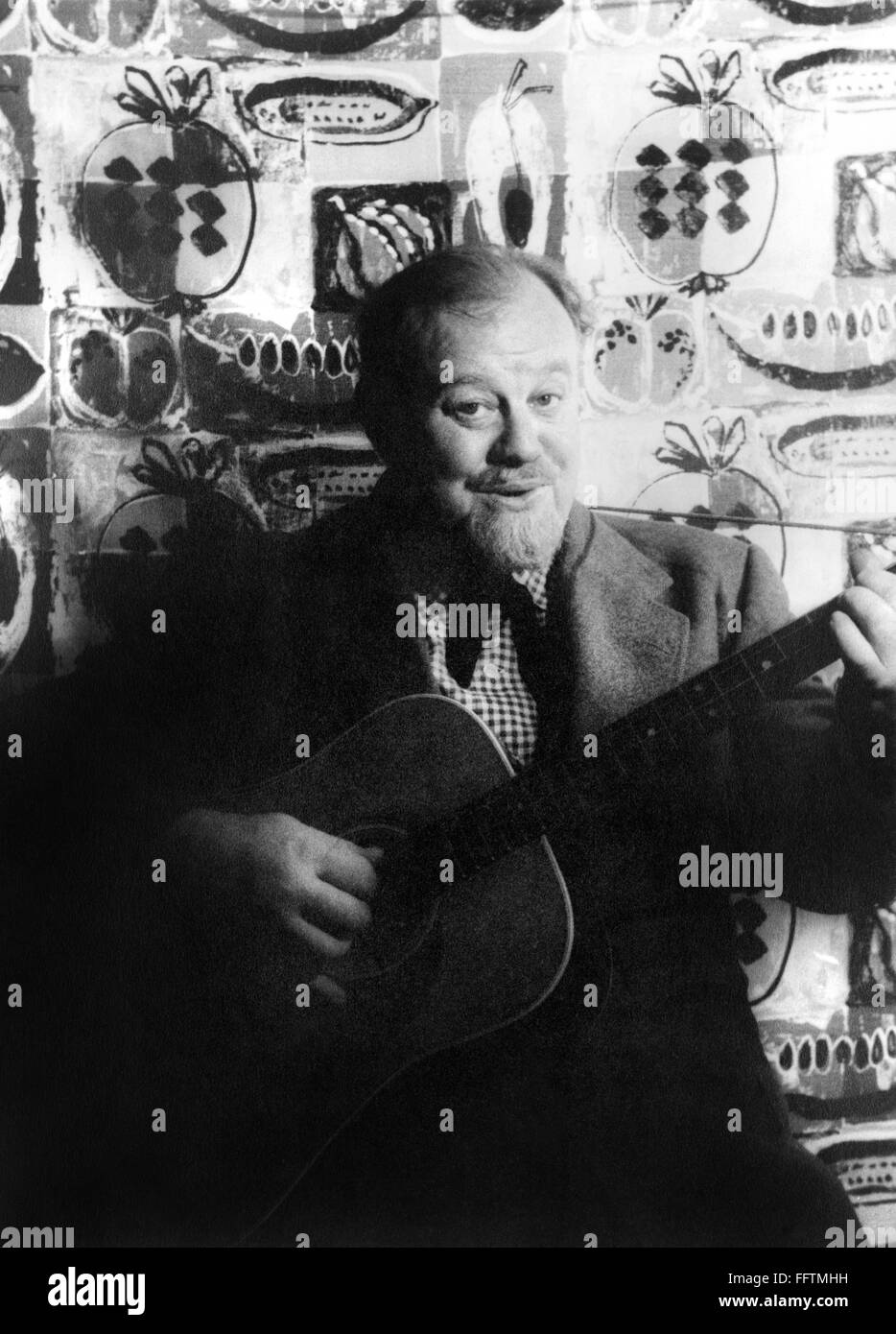 BURL IVES (1909-1995). /nAmerican actor and ballad singer. Photographed ...