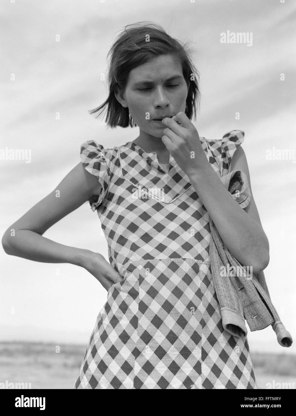 MIGRANT WOMAN, 1937. /nA mother in California who, with her family ...