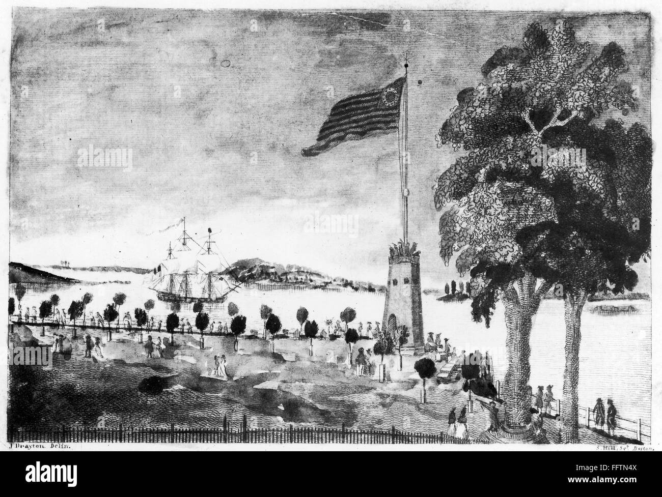 NEW YORK: BATTERY, 1793. /nThe Battery at the southern tip of Manhattan ...