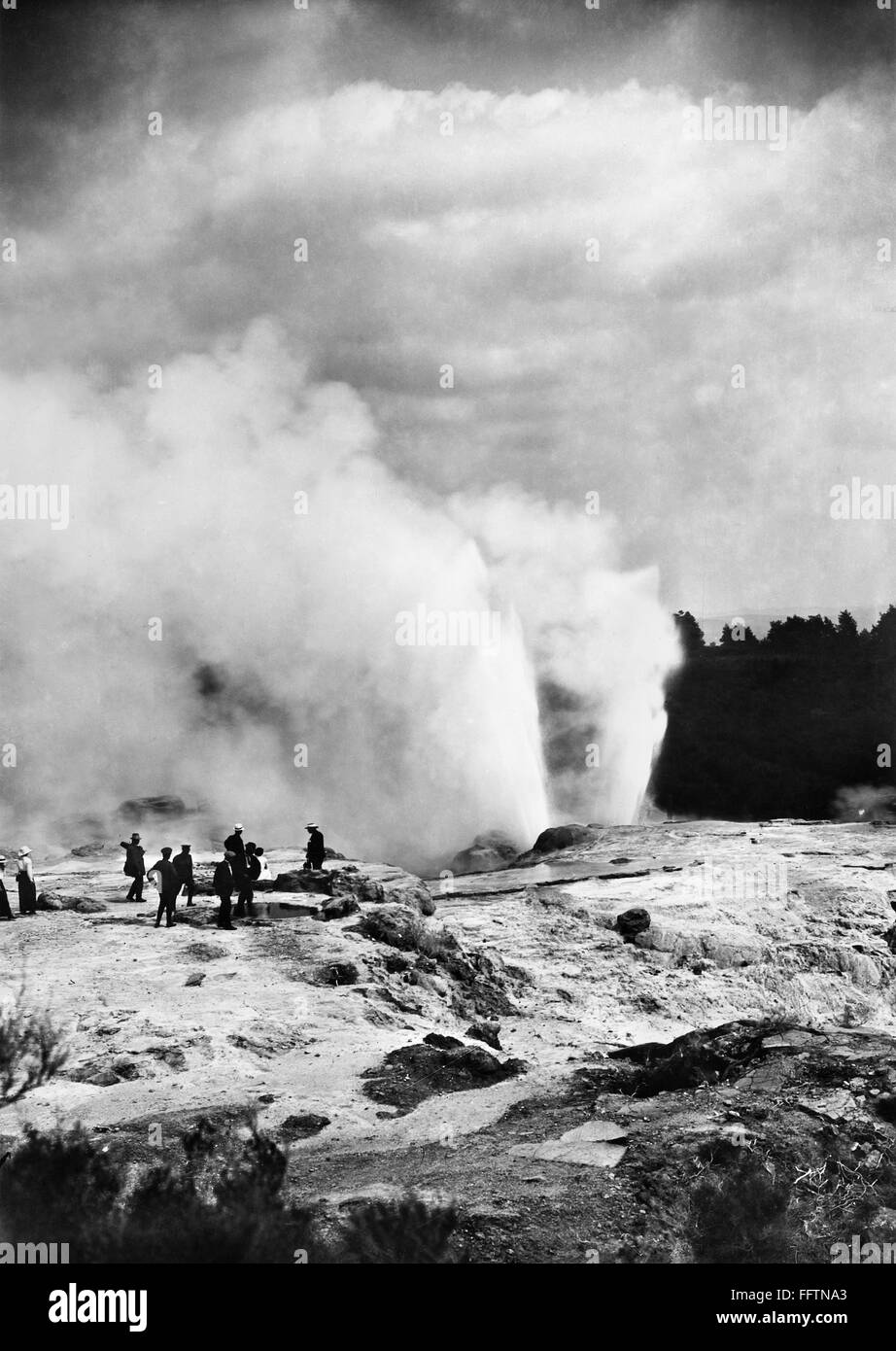 NEW ZEALAND: GEYSER, c1910. /nPohutu Geyser, Whakarewarewa, Rotorua ...