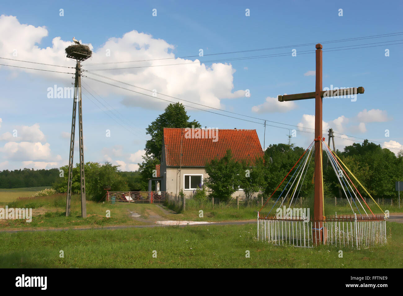 Typical village in eastern Europe. Poland Stock Photo - Alamy