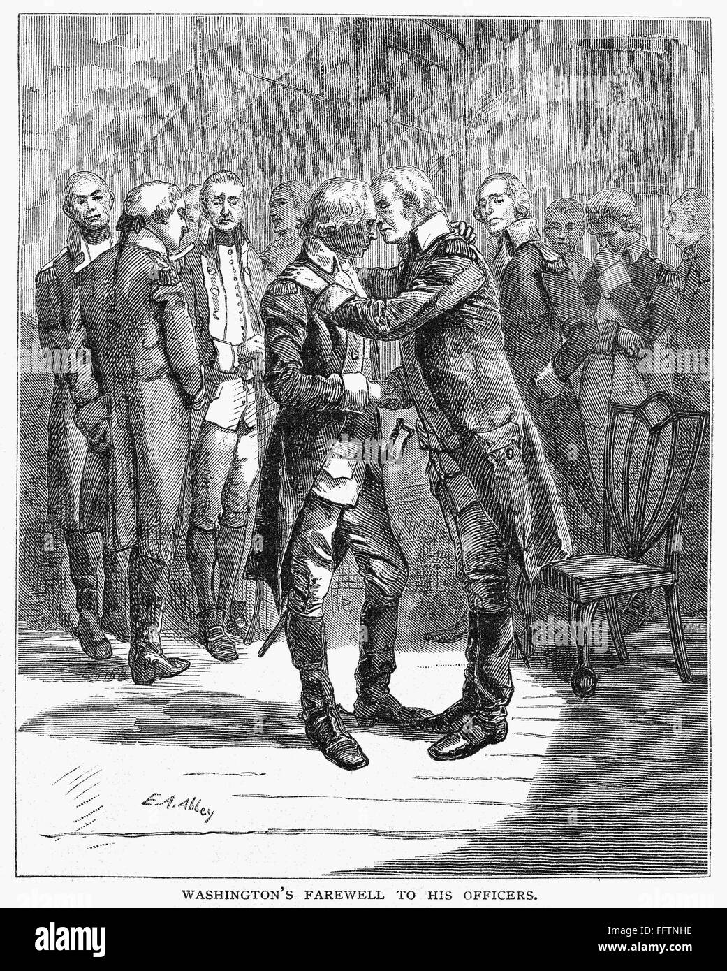 WASHINGTON'S FAREWELL. /nGeorge Washington's farewell to his officers ...