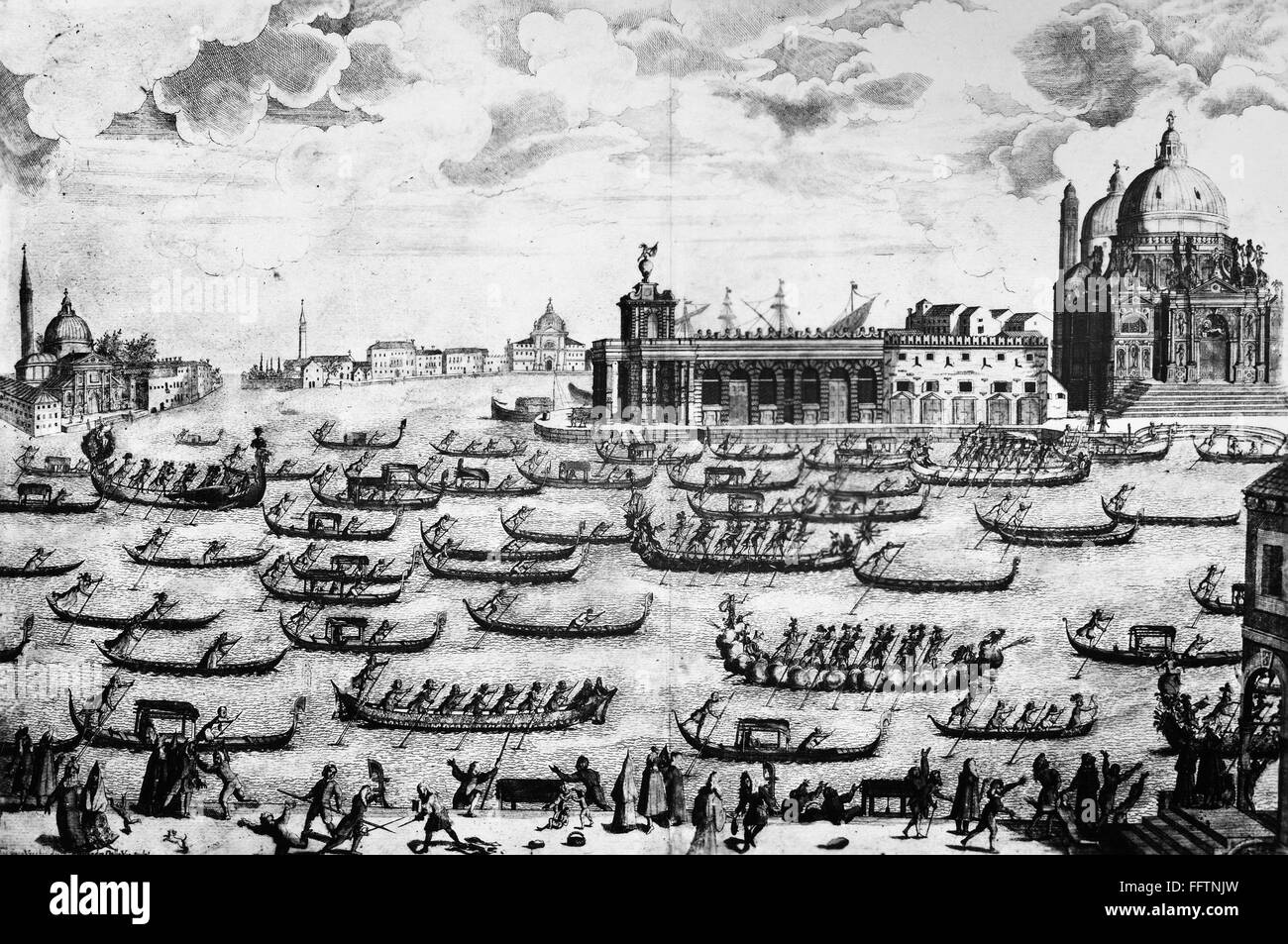 VENICE: GRAND CANAL. /nA regatta on the Grand Canal in Venice, Italy ...