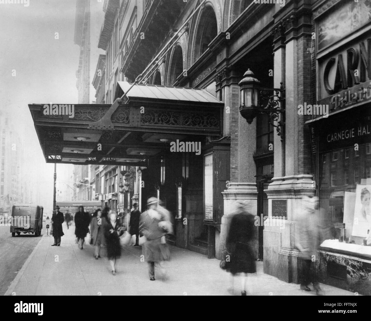CARNEGIE HALL, c1955. /nThe main entrance to Carnegie Hall on West 57th ...