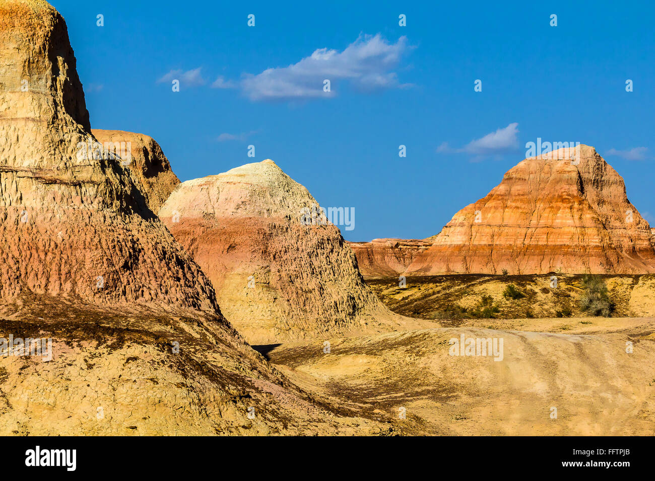 Beautiful Multi-colored Bay, is located at the Gobi desert, Xinjiang ...