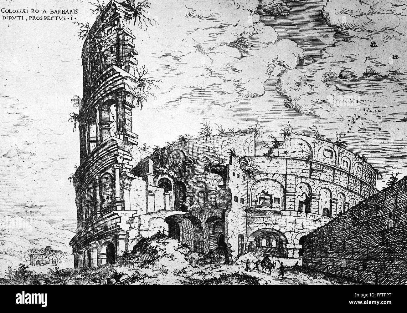 ROME: COLOSSEUM, c1555. /nThe Colosseum in Rome. Line engraving, c1555 ...