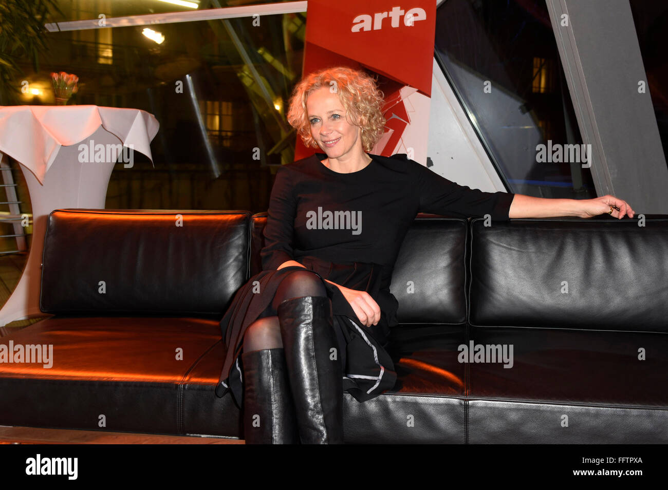 Berlin, Germany. 15th Feb, 2016. Katja Riemann at the Arte Reception ...