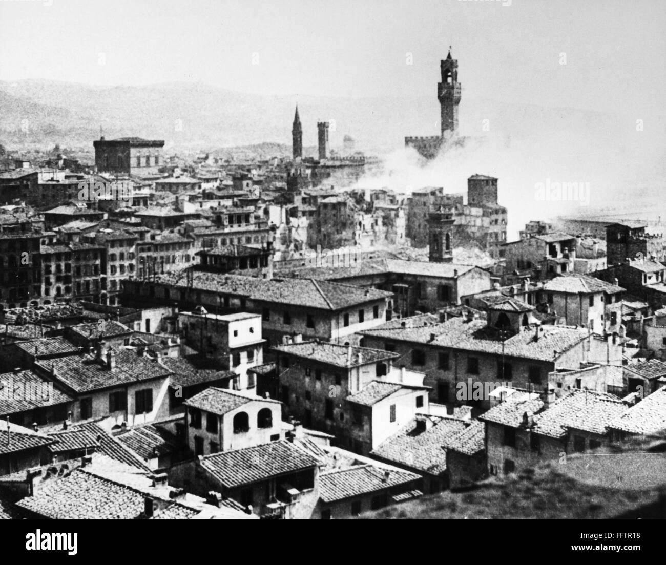 WORLD WAR II: FLORENCE. /nView of Florence from a church tower ...