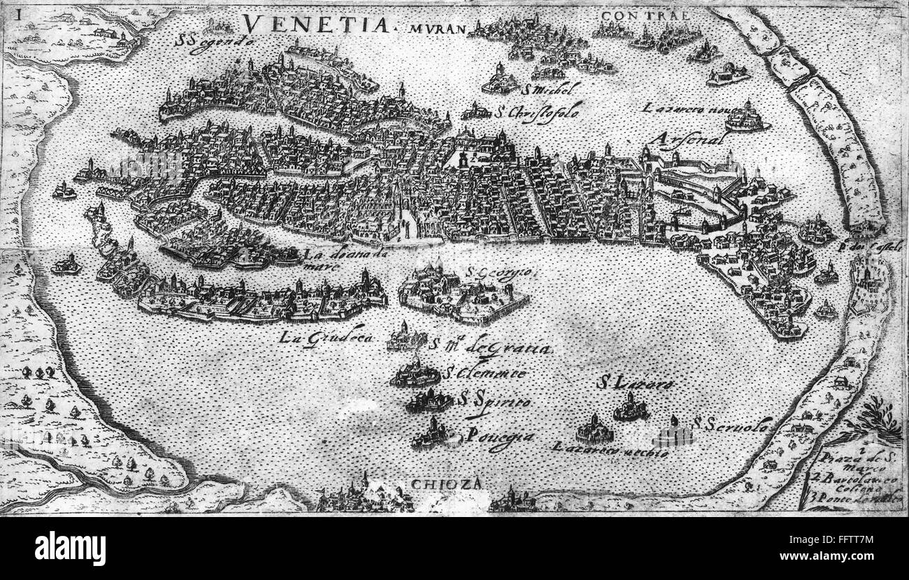 VENICE: MAP, 15th CENTURY. /nMap of Venice, 15th century Stock Photo ...