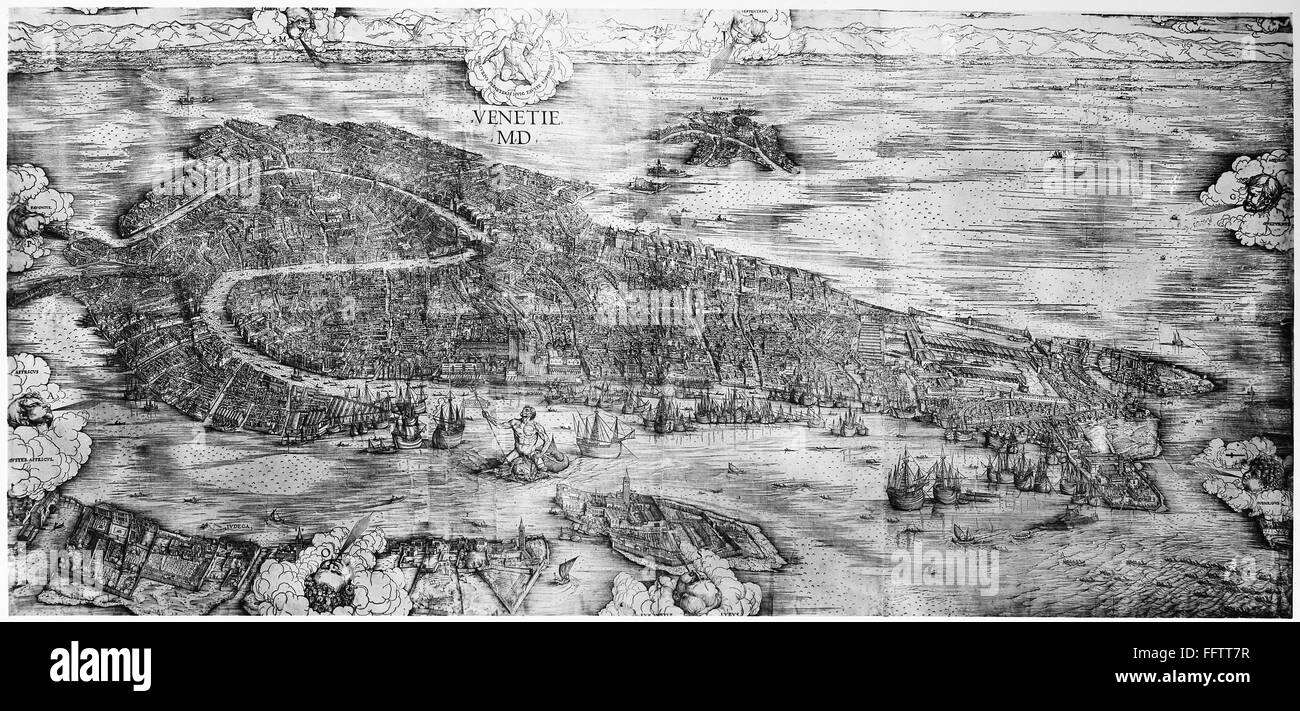 VENICE: MAP, c1500. /n'Bird's-Eye-View of Venice,' by Jacopo Barbari ...