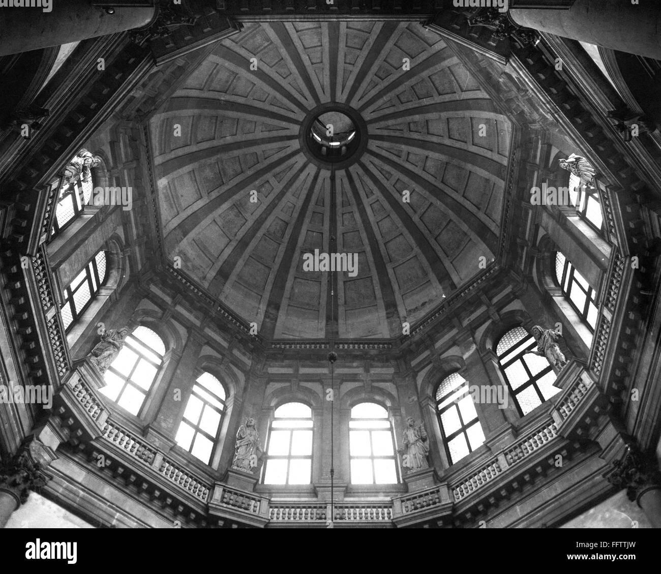 VENICE: LA SALUTE. /nInterior of the dome of the Basilica di Santa ...