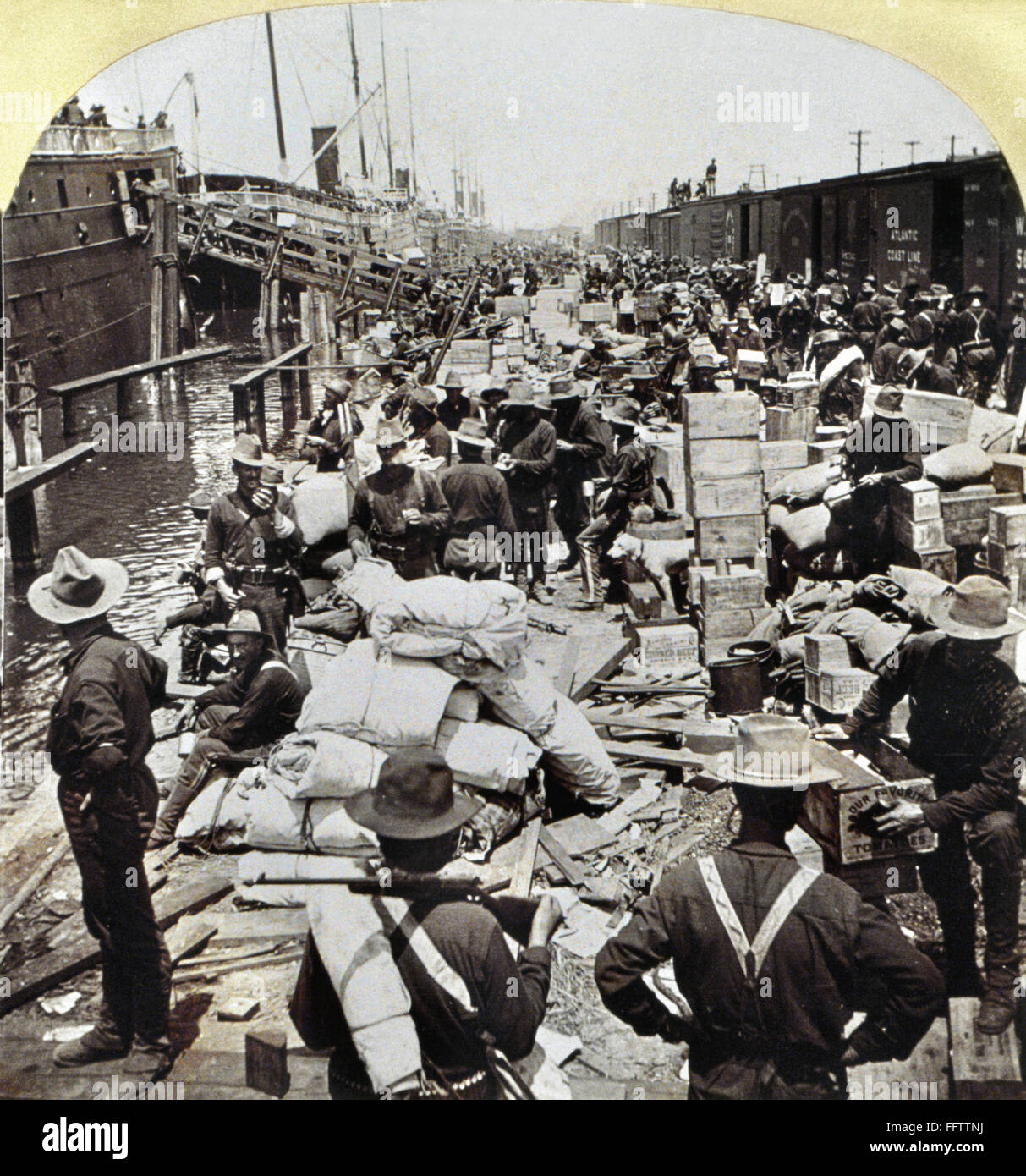 SPANISH-AMERICAN WAR, 1898. /nAmerican troops in Tampa, Florida ...