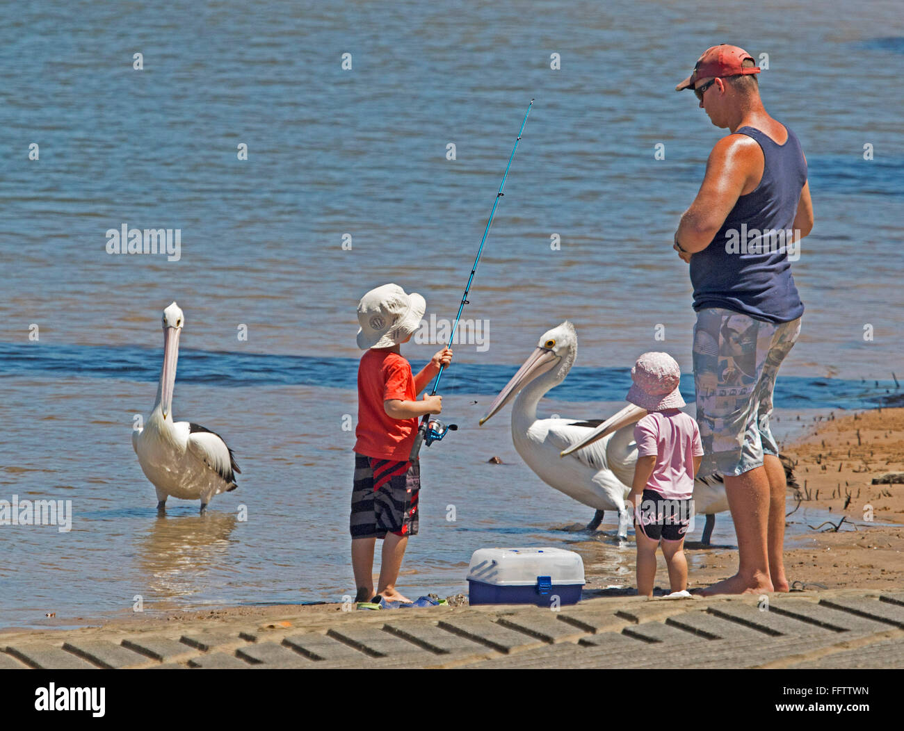 Children fishing hi-res stock photography and images - Alamy