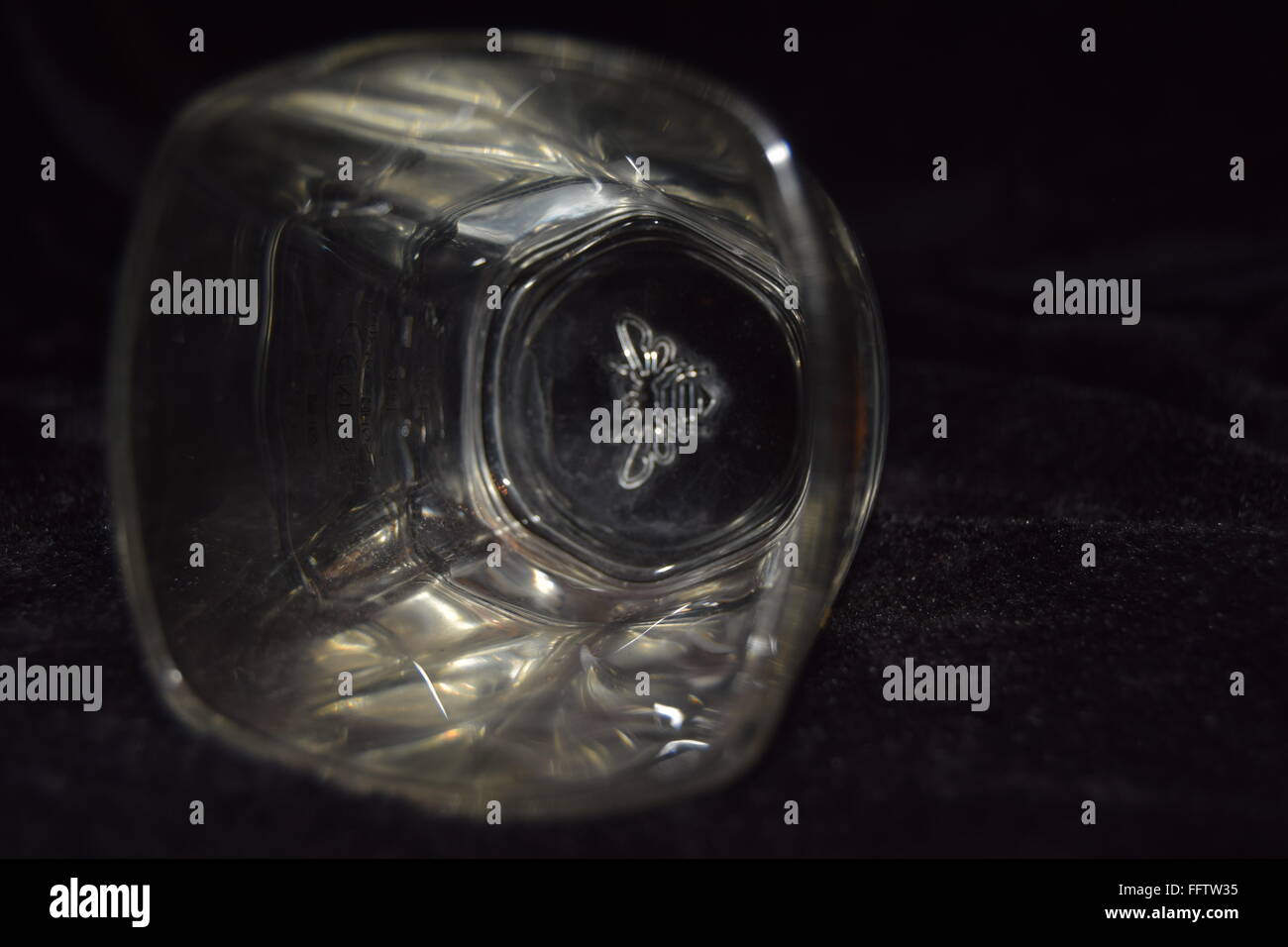 honey bee bottom glass Stock Photo - Alamy