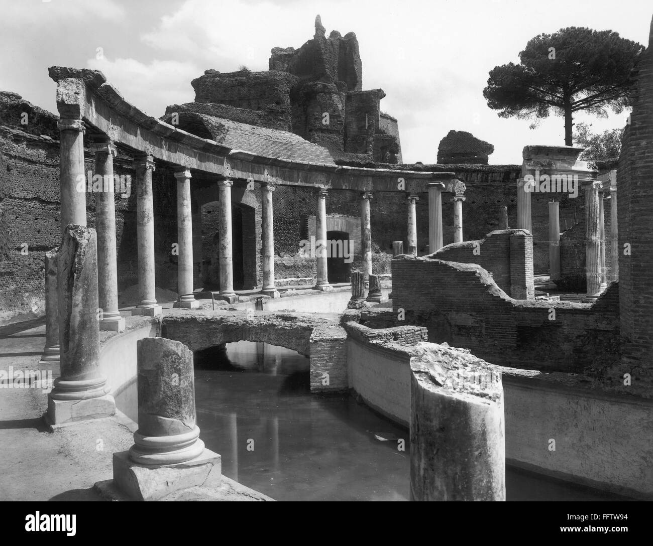 TIVOLI: HADRIAN'S VILLA. /nRuins of emperor Hadrian's Villa at Tivoli ...