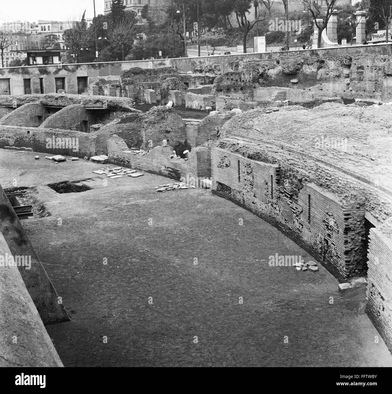 ROME: LUDUS MAGNUS. /nView of the eastern part of the Ludus Magnus ...