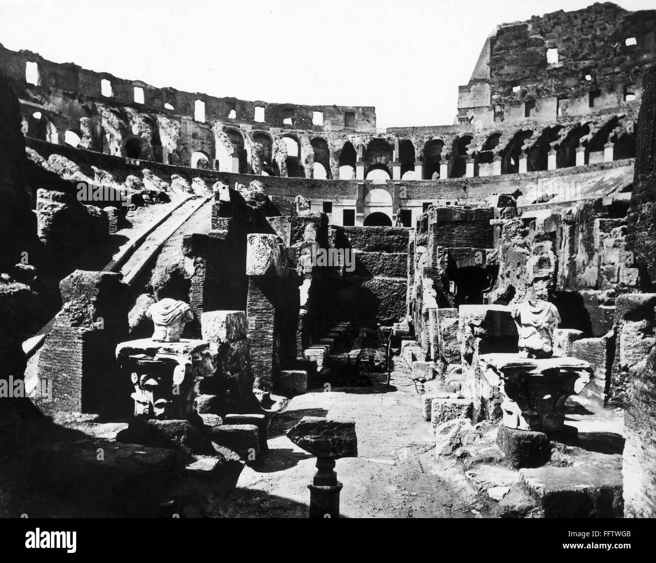 ROME: COLOSSEUM. /nThe arena of the Colosseum in Rome, during the ...