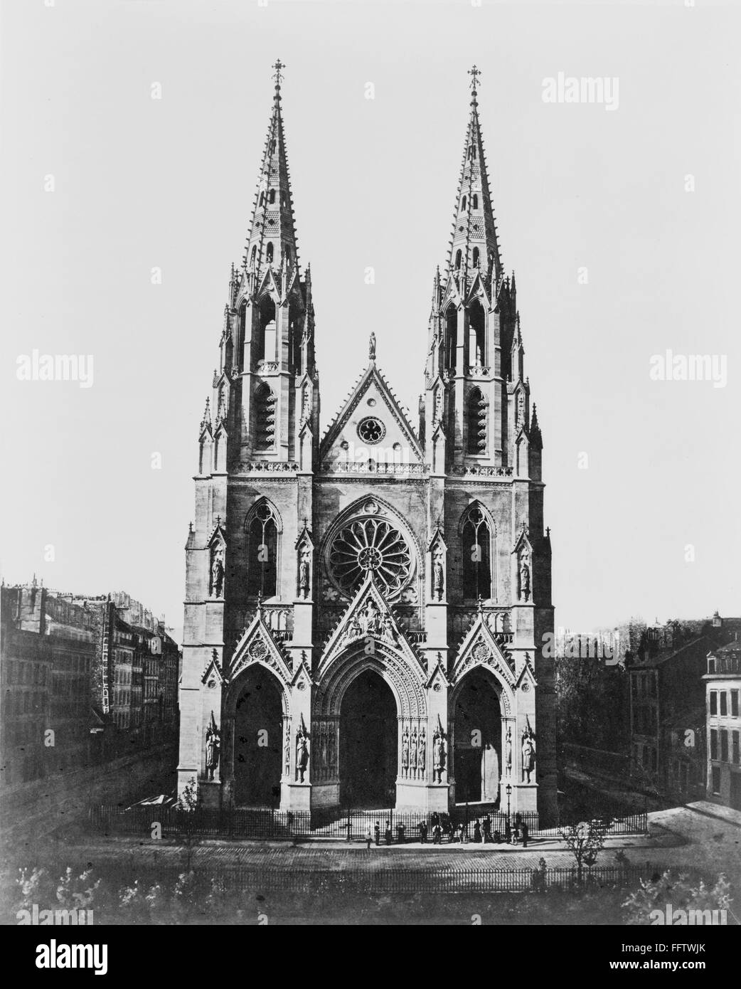 PARIS: SAINTE CLOTILDE. /nBasilica of Sainte Clotilde in Paris, France ...
