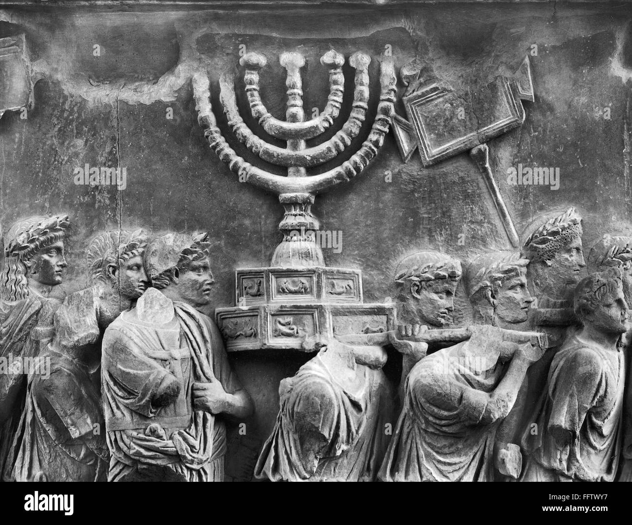ROME: ARCH OF TITUS. /nDetail of the relief on the Arch of Titus ...