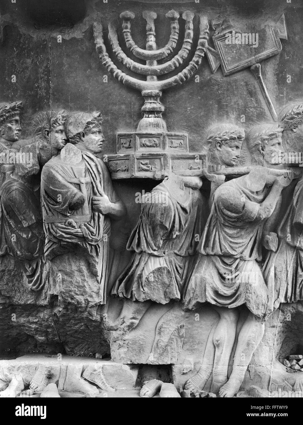 ROME: ARCH OF TITUS. /nDetail of the relief on the Arch of Titus ...