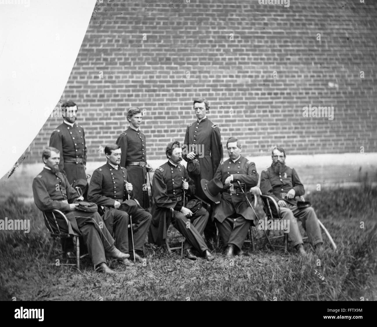 CIVIL WAR OFFICERS. /nGroup of Union Army officers during the Civil War ...