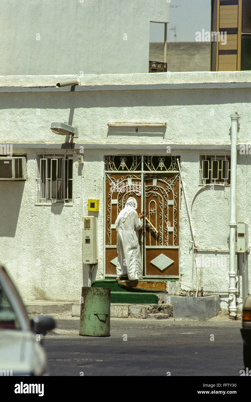 A street scene in the eastern province city of Qatif, Saudi Arabia ...