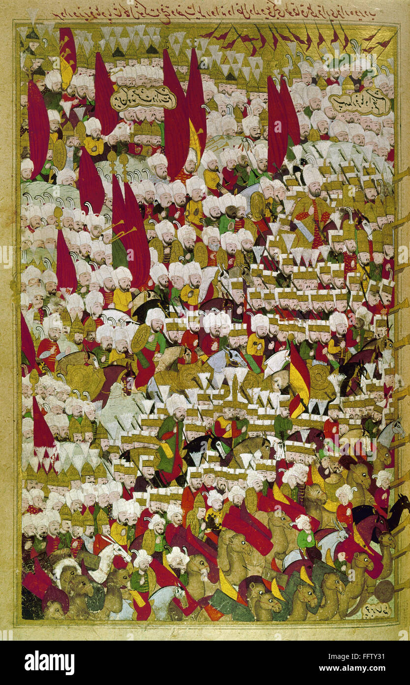 OTTOMAN TROOPS, 1526. /nTroops of the Ottoman Empire advancing toward ...