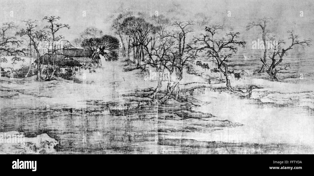 KAIFENG: RIVERSIDE SCENE. /nScene along the river in the Northern Sung ...