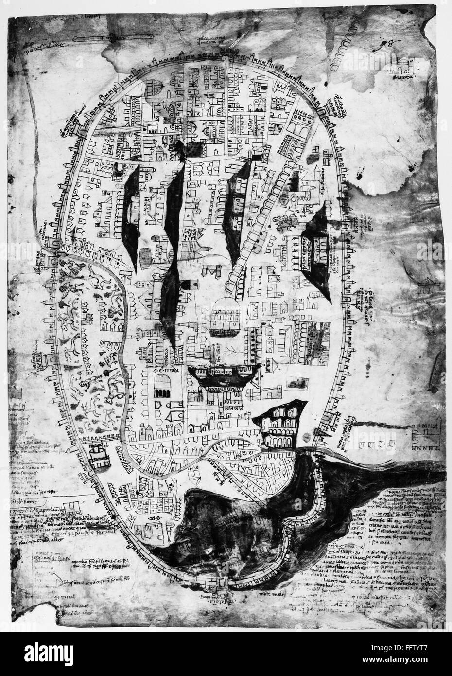 Ancient map of city of rome hi-res stock photography and images - Alamy