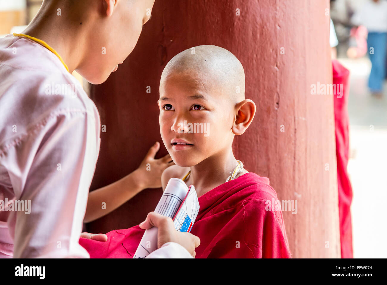 Novice monk and friend hi-res stock photography and images - Alamy