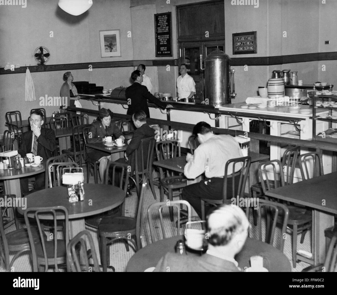 ELLIS ISLAND: CAFETERIA. /nEmployees' cafeteria at the immigration ...