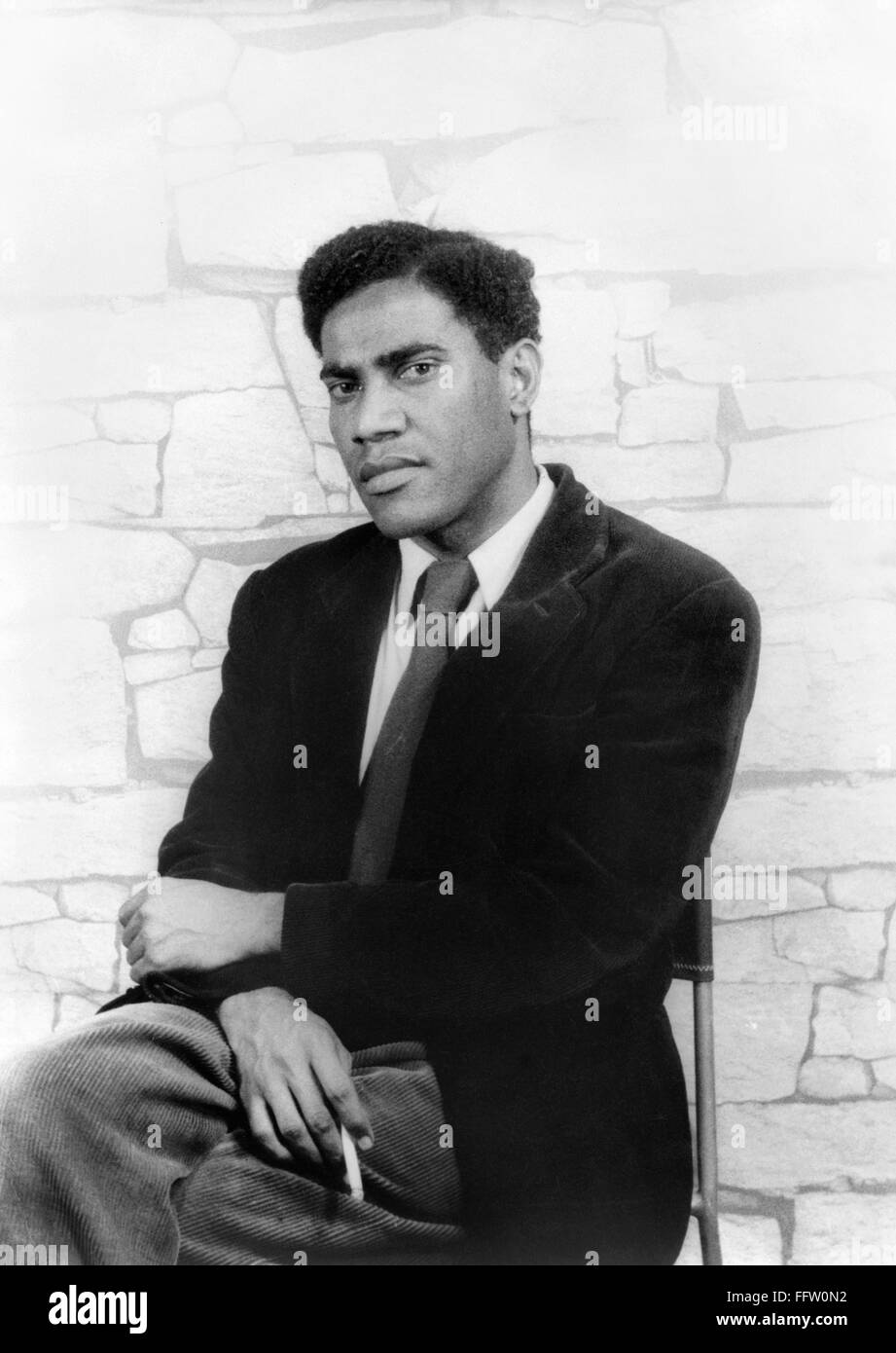 GEORGE LAMMING (1927- ). /nAmerican novelist and poet. Photographed by ...