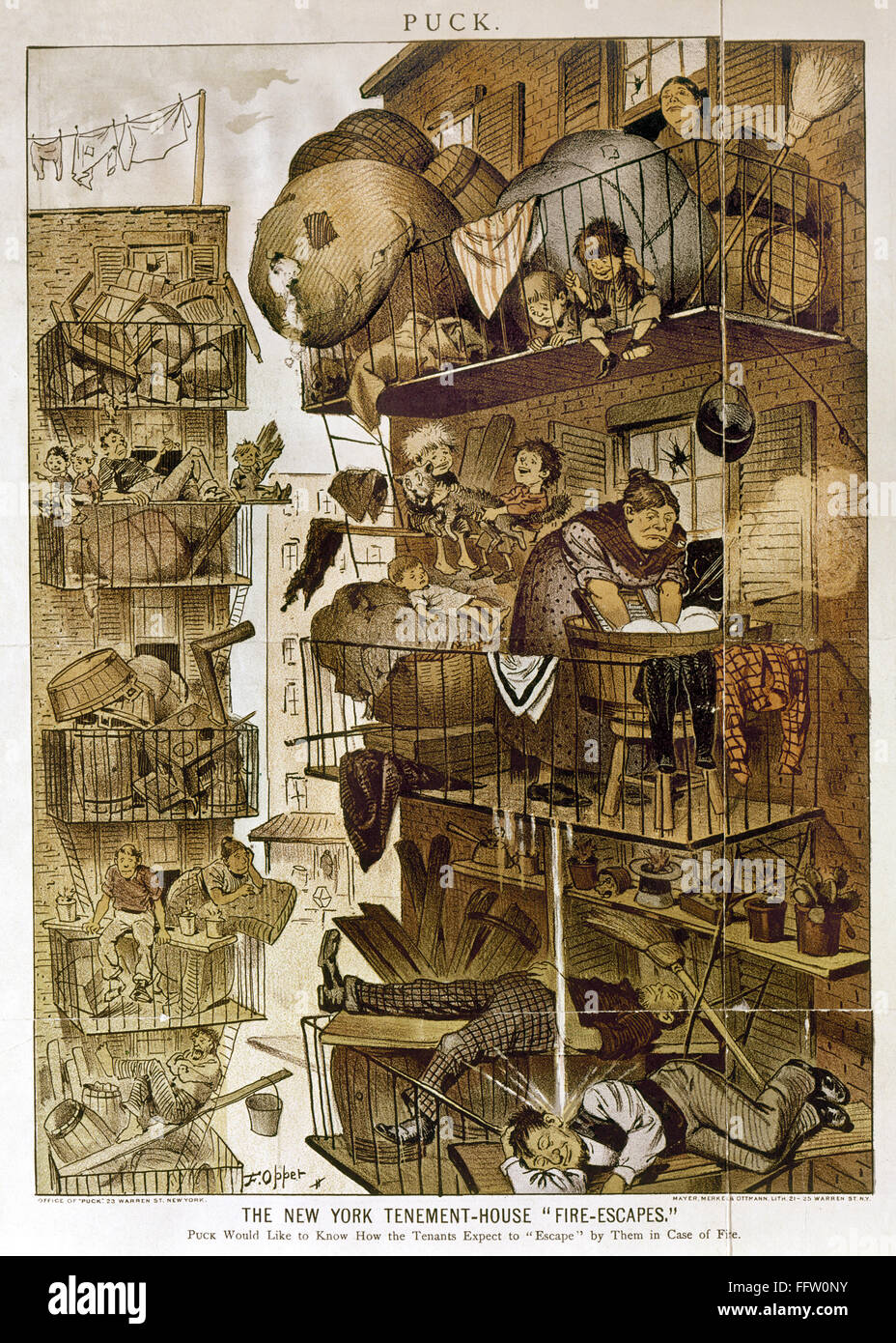 NEW YORK: FIRE ESCAPES. /n'The New York Tenement House "Fire-Escapes ...