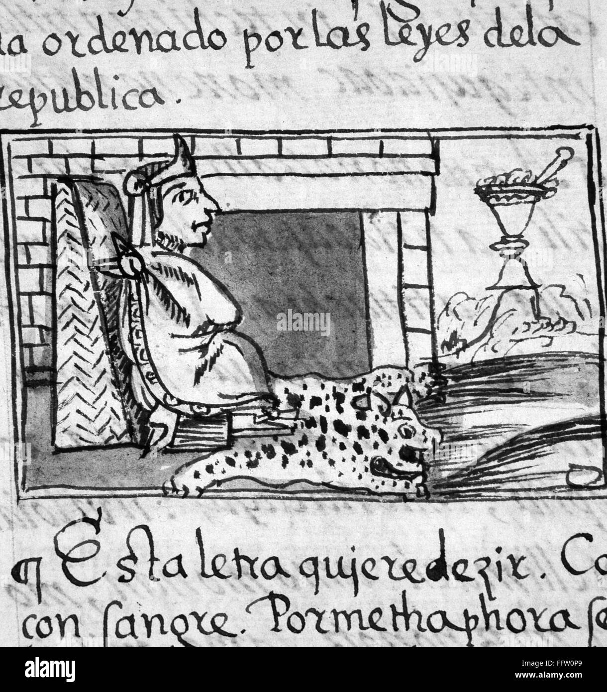 MONTEZUMA II (1480-1520). /nAztec emperor. Montezuma seated on his ...
