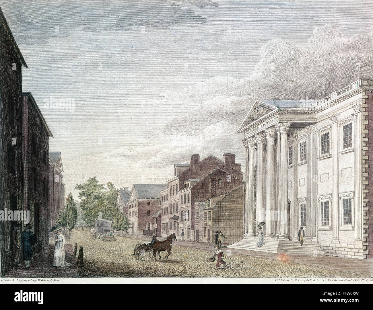 FIRST BANK OF U.S., 1798. /nThe First Bank of the United States in ...