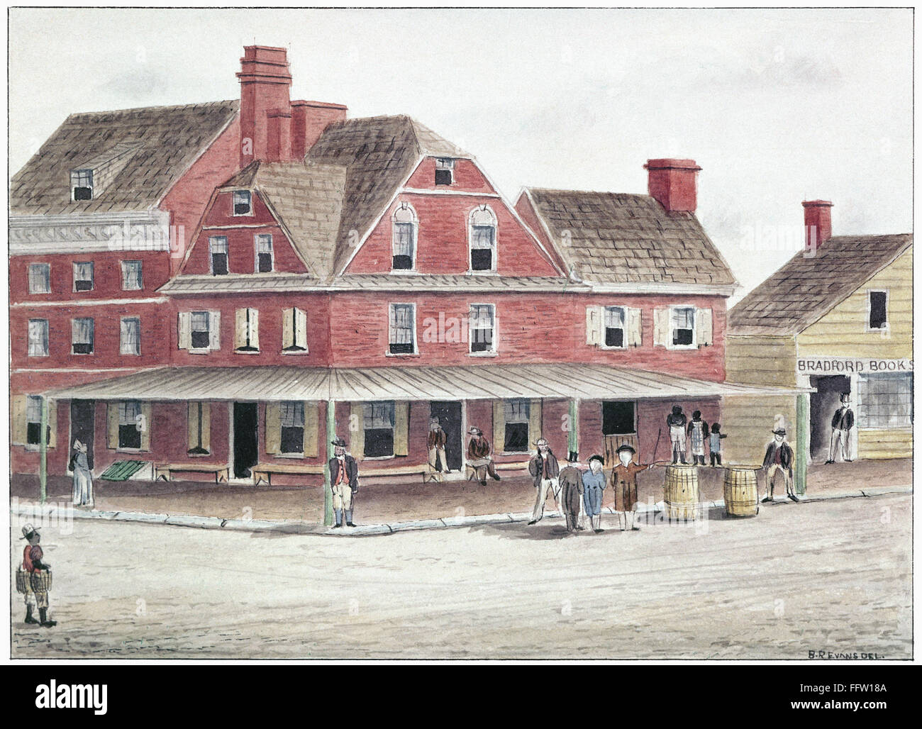 PHILADELPHIA, 1770. /nLondon Coffee House on the Southwest corner of ...