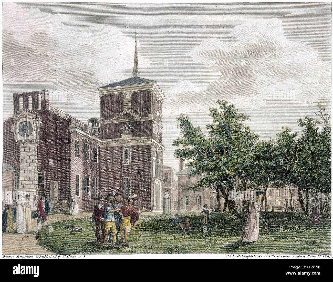 INDEPENDENCE HALL, 1799. /nBack of the State House (Independence Hall ...