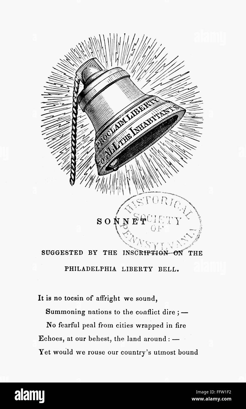 LIBERTY BELL, 1839. /nThe earliest known representation of the Liberty ...
