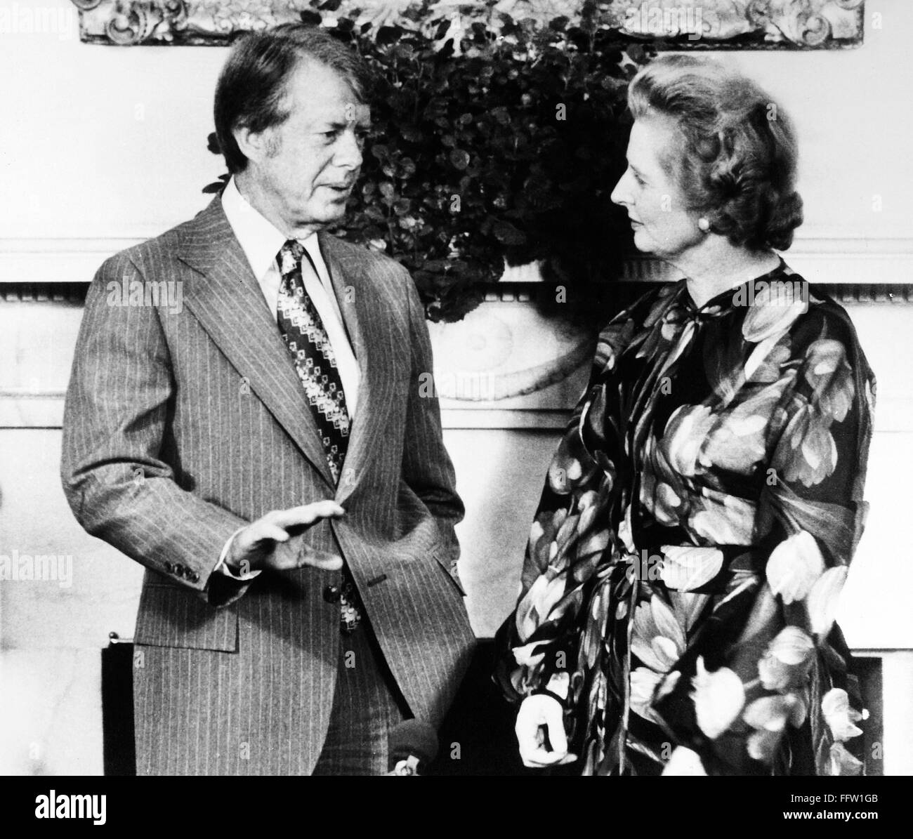 CARTER AND THATCHER, 1977. /nU.S. President Jimmy Carter meeting with ...