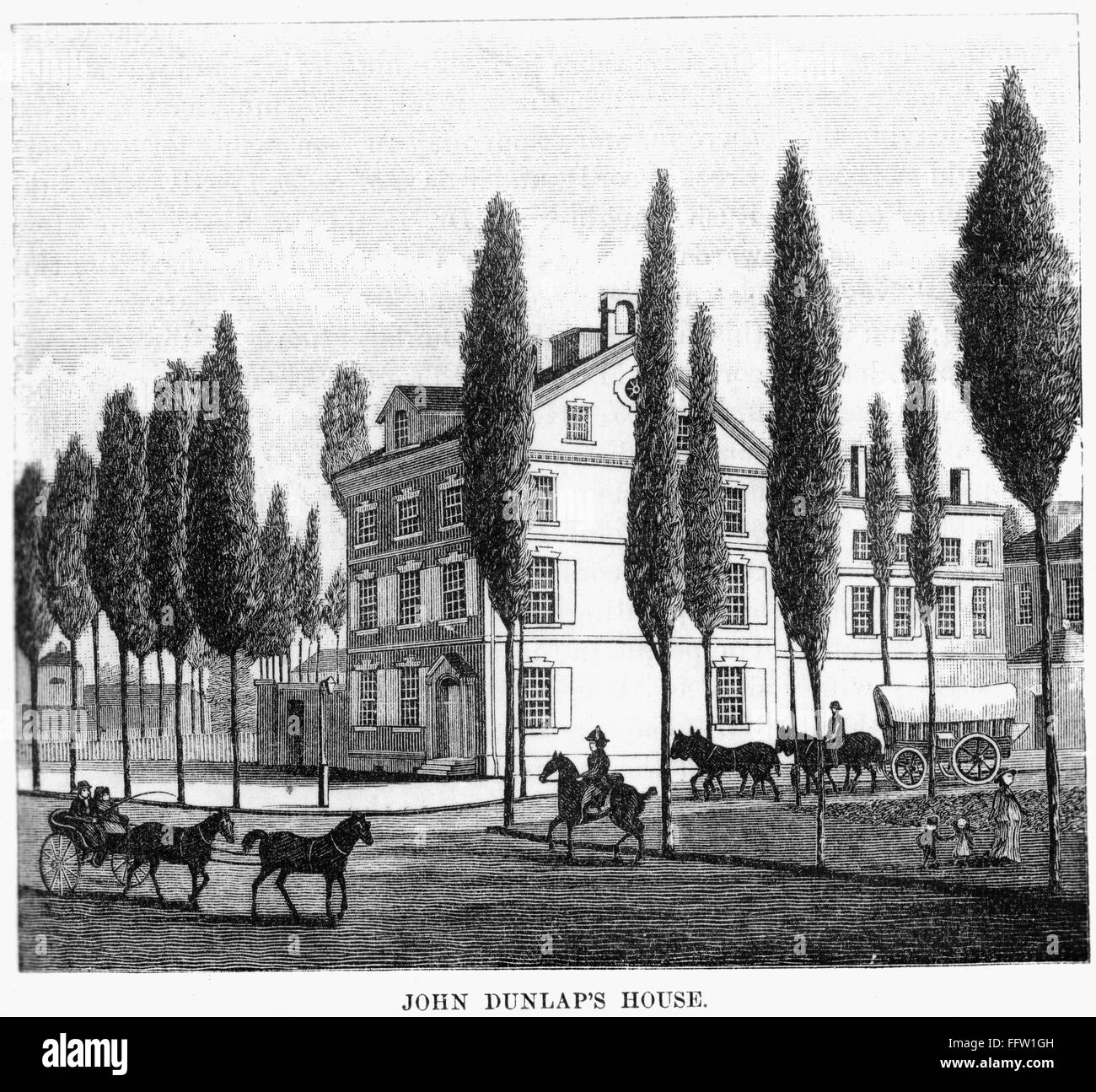 PHILADELPHIA: HOUSE, c1800. /nThe residence of John Dunlap (1747-1812 ...
