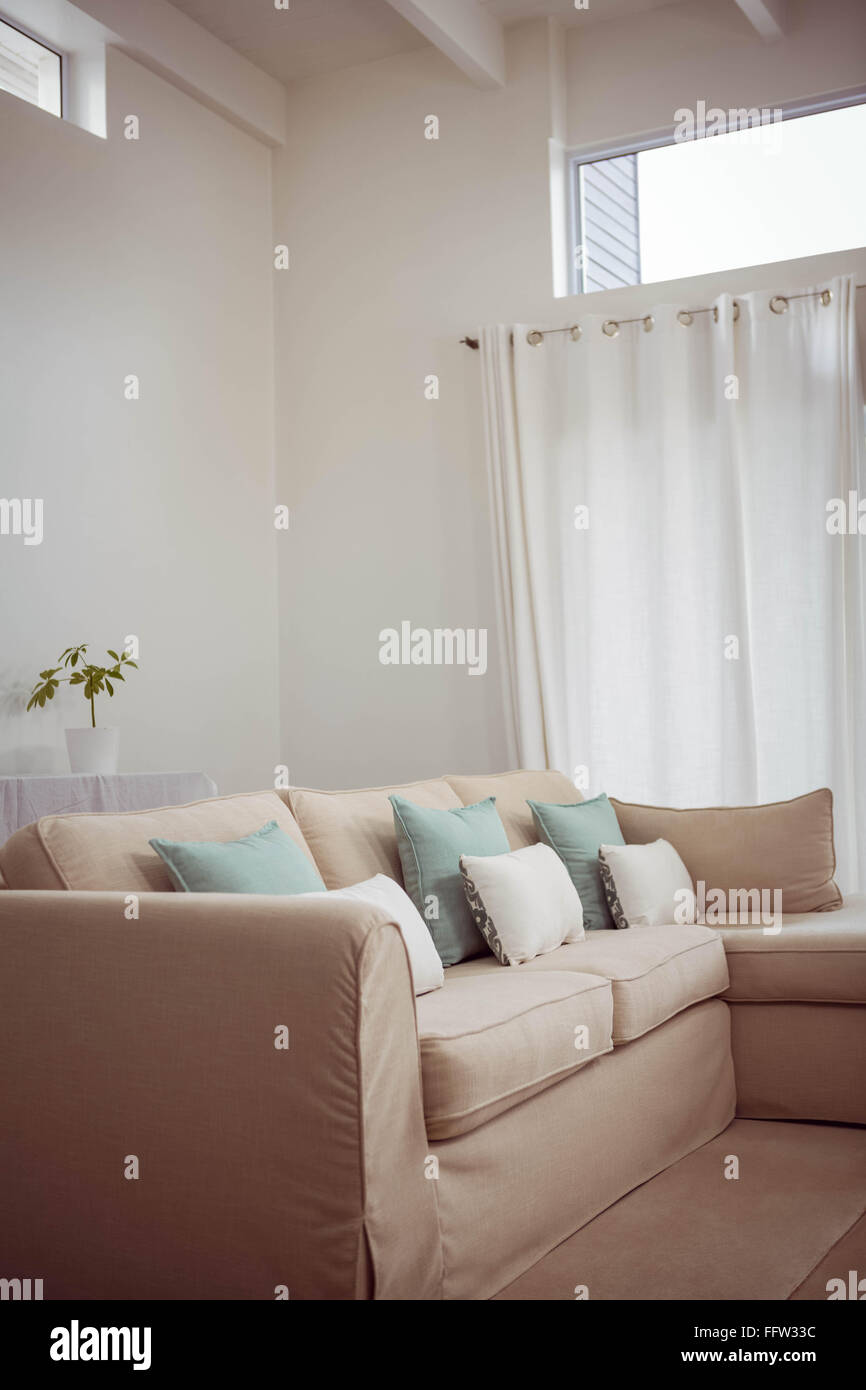 Couch in a modern living room Stock Photo - Alamy