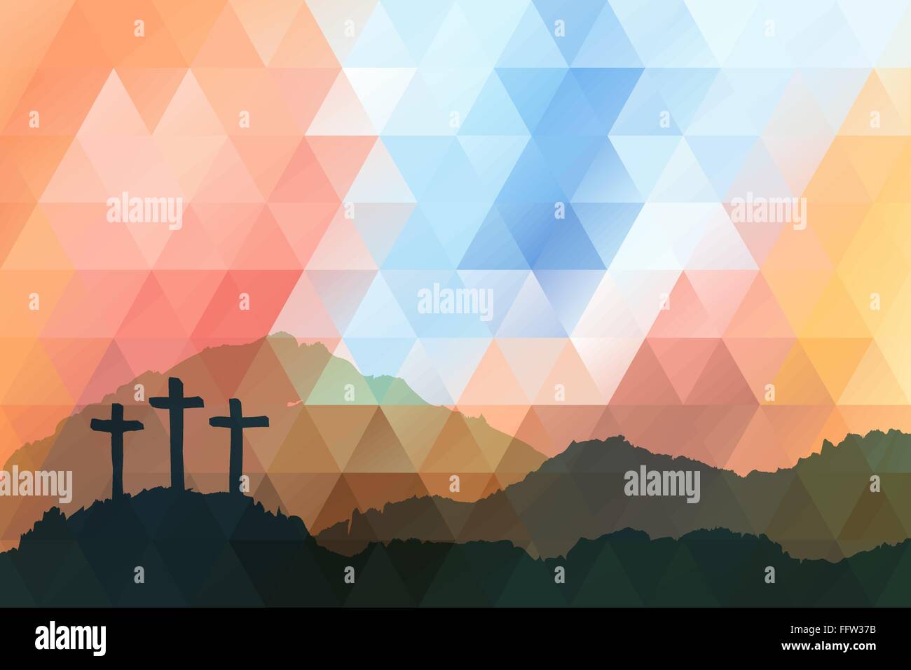 Resurrection jesus mosaic Stock Vector Images - Alamy