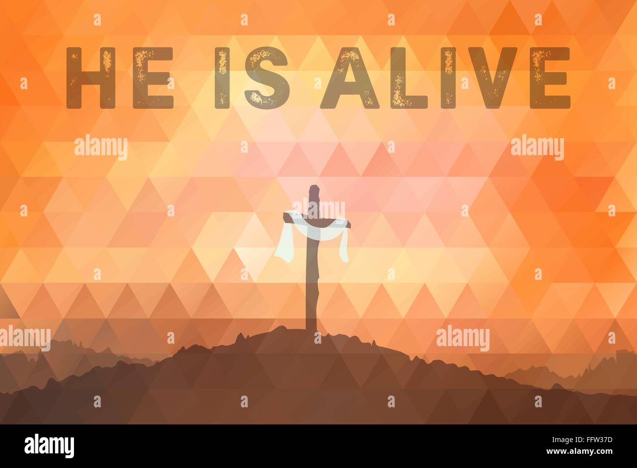 Resurrection jesus mosaic Stock Vector Images - Alamy