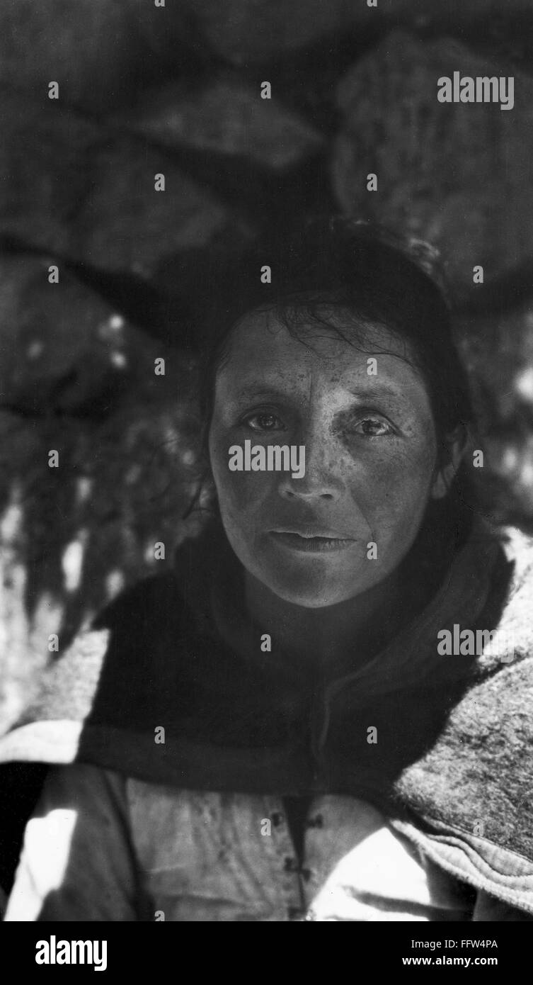 PERU: INCA WOMAN, c1912. /nInca woman photographed at the Inca ruins of ...