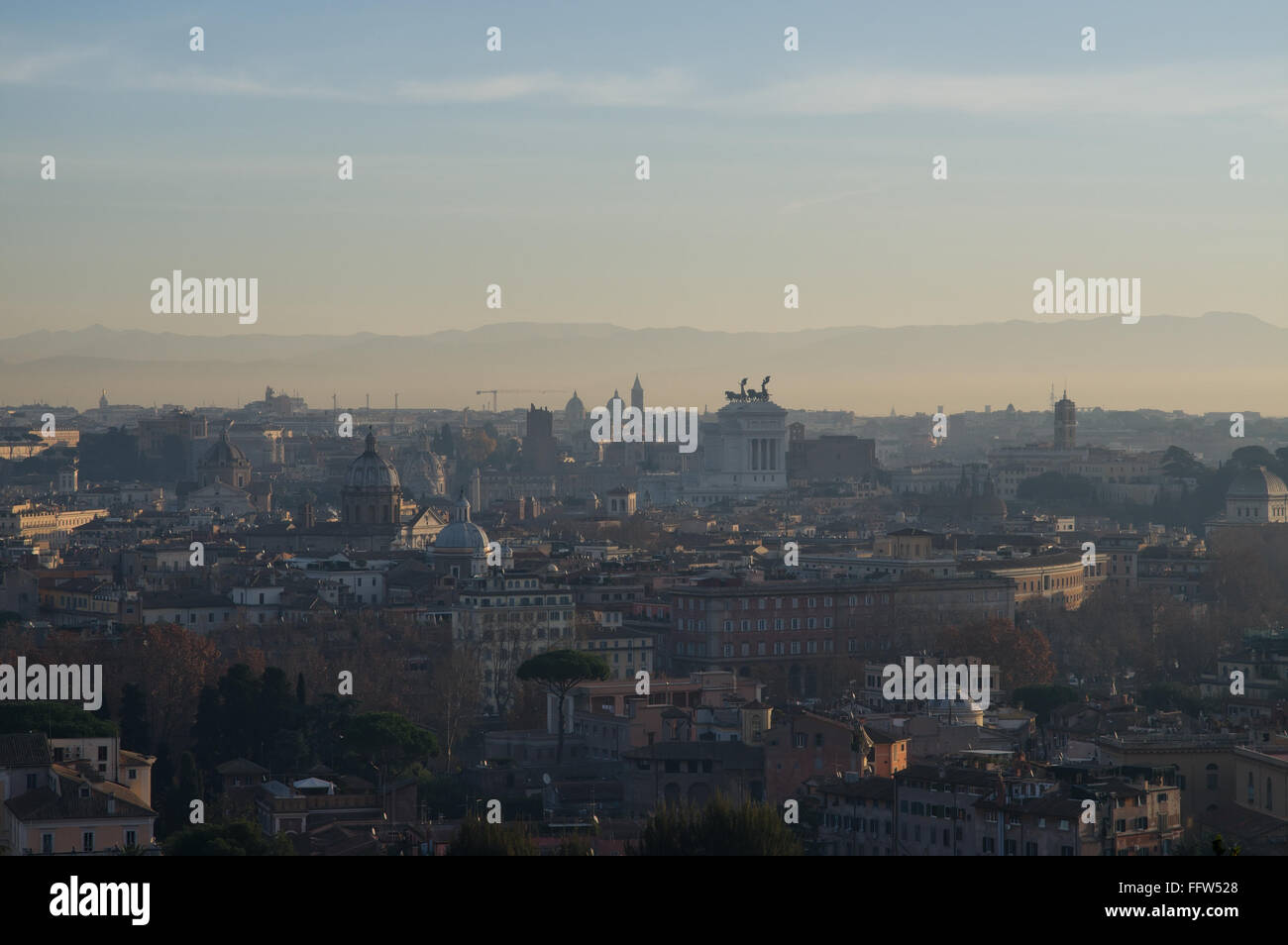 City overview at sunrise, Rome , Italy Stock Photo - Alamy