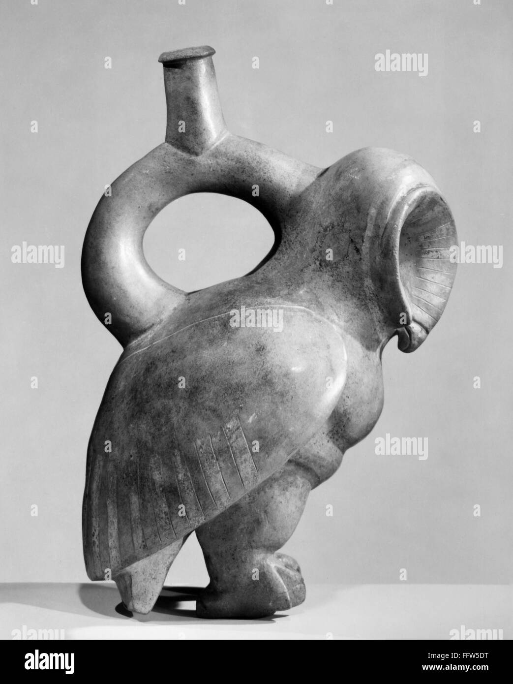 PERU: MOCHE POTTERY. /nEarly Moche style, c100-200 A.D. Cream slip on ...