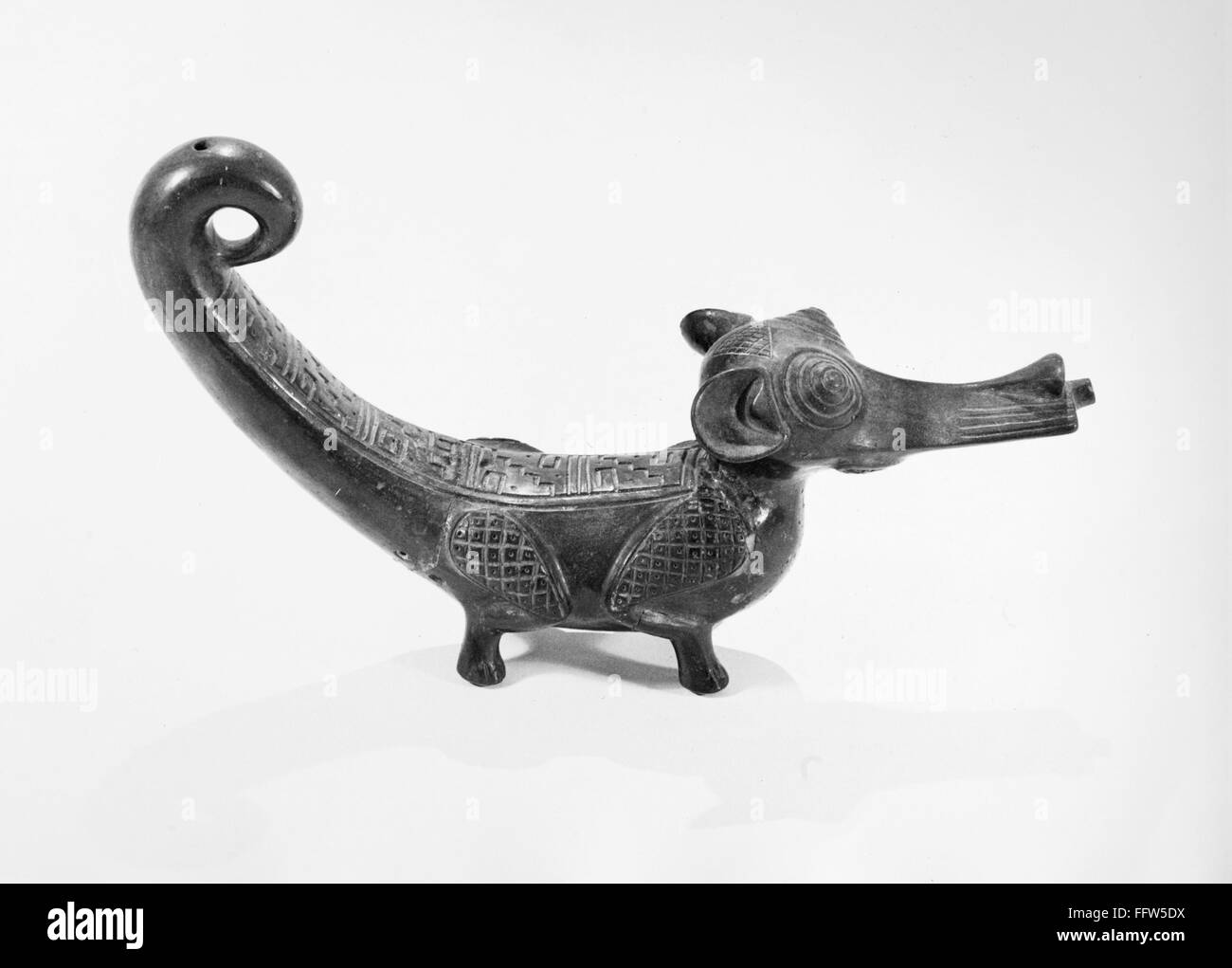 PERU: INCA POTTERY. /nCeramic dog. Inca, 13th-16th century Stock Photo ...