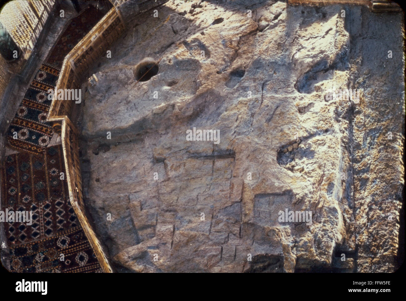 DOME OF THE ROCK: MORIAH. /nThe Rock of Moriah, or Foundation Stone at ...